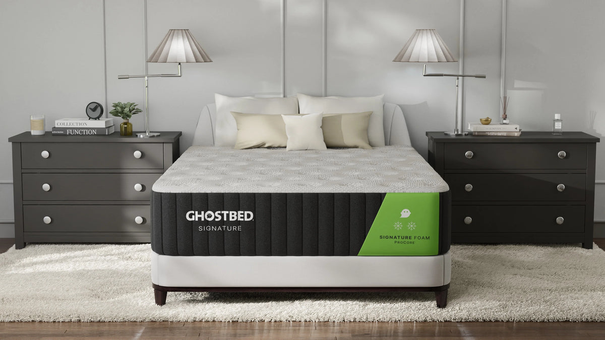 GhostBed Signature Memory Foam Mattress: 12” Cooling & Supportive Sleep ...